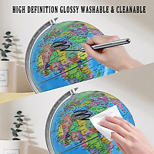 Illuminated World Globe, DIY Self-Assembly Stem Globe for Kids Learning 8 Inch Metal Bracket Constellation Earth globe for children 360° Rotating Educational World Globes for Kids