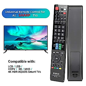 Gvirtue Universal Remote Control Compatible Replacement for Sharp AQUOS Smart TV/ HDTV/ 3D/ LCD/ LED, GB004WJSA GA935WJSA GB004WJSA GJ221-C GB118WJSA