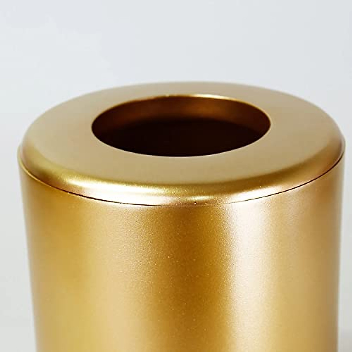 Victoria Elit Bathroom Set 6 Pieces in Gold Color / Dustbin, Toilet Brush, Towel Holder, Soap Dispenser, Toothbrush Holder and Soap Tray / Resin Metarial