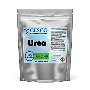 Urea Fertilizer 5lbs - Plant Food - High Efficiency 46% Nitrogen 46-0-0 Fertilizer for Indoor, Outdoor Plants - 99.6% Pure Water Soluble Garden Lawn, Vegetable Fertilizer and Tie Dye