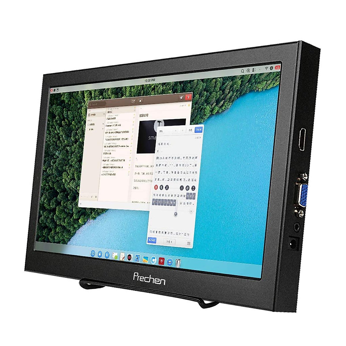 Prechen 11.6 inch Portable Monitor, 1366X768 External Screen for Computer Small Monitor for Laptop PS3 PS4 Raspberry Pi 3 2 1 Windows 7 8 10 System Home Office,Build in Speaker,60hz