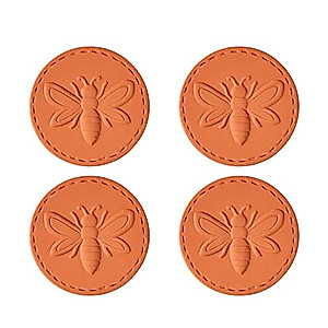 dgudgu Brown Sugar Keeper Bee 4 Terra Cotta Brown Sugar Saver disk clay disc for brown sugar brown sugar softener