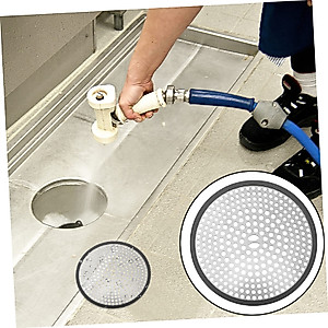 Veemoon Bathroom Floor Drain Cover Filters Wash Basin Drain Cover Water Sink Filter Hose Bib Wheel Water Trough Stainless Strainer Stainless Sink Bathtub Sponge Hair Stainless Steel