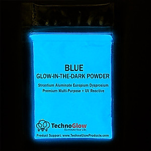 Glow in the Dark Powder, Natural Blue for Resin, Epoxy, Acrylics, Paint, Slime, Sealers - 50 Grams