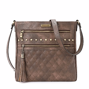 CLUCI Leather Backpack Purse for Women Fashion Crossbody Bags Purses for Women, Leather Messenger Tassel Bag