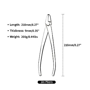 YUEWO Bonsai Tool Kit 5 Pcs 8" Master's Grade for Bonsai Tree with Jin Pliers, Root Cutter, Knob Cutter Concave, Long Handle Scissors, Root Pruning Scissors