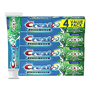 Crest Complete Active Fresh + Whitening Toothpaste, 5.5oz (Pack of 4)