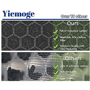 Yiemoge 116130 Replacement filter H: Compatible with winix 5500-2 Air Purifier - 2pack TURE HPEA filters + 2pack Activated Carbon Filters