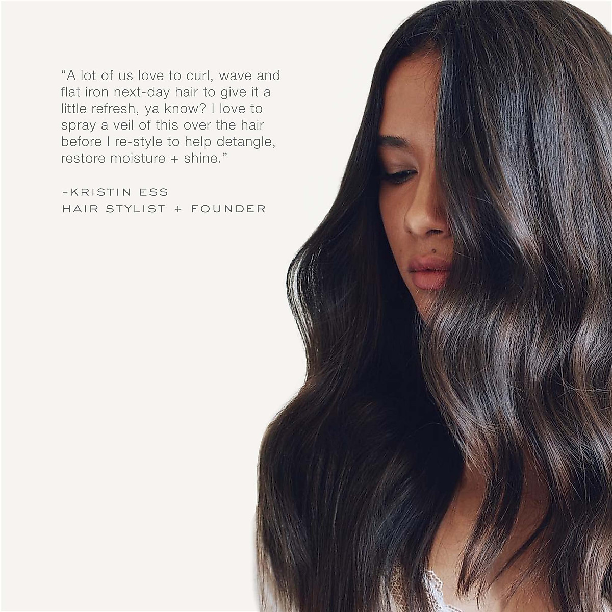 Kristin Ess Hair Style Reviving Dry Conditioner for Moisture + Shine with Heat Protectant - Softens Hair, For Oily Hair, Vegan, Color + Keratin Safe, 4.8 fl oz