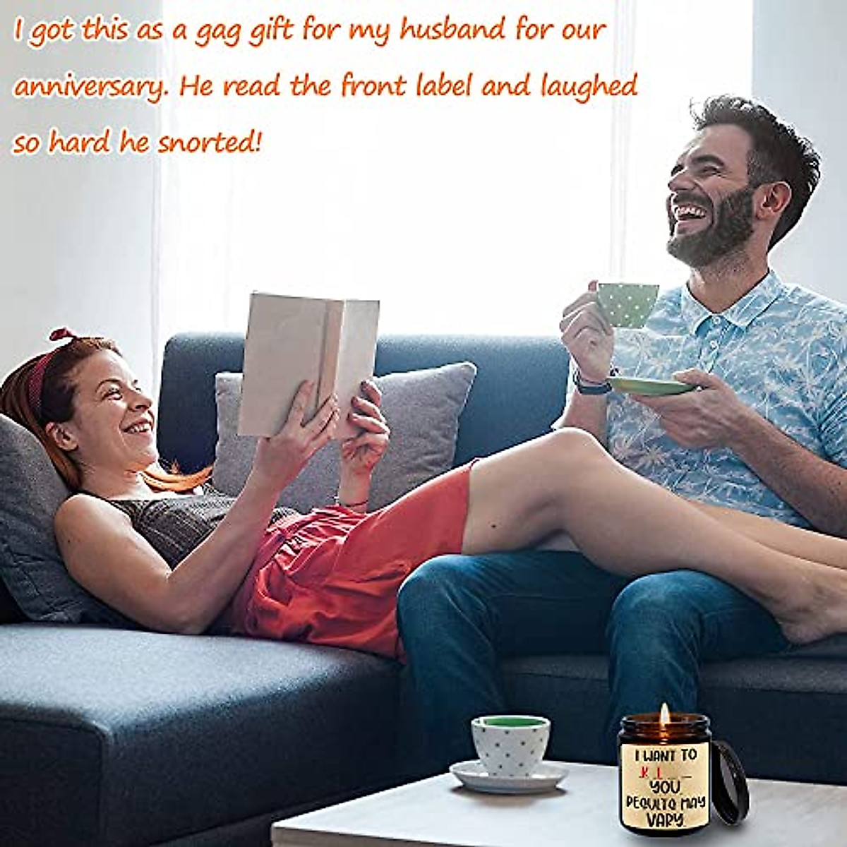 Arhalulu Scented Jar Candles, Funny Gift Candle for Women - I Want to Kick or Kiss You Candle - Hilarious Gag Candle Gifts for Women, Men, Couples, Lover, Bestie, Best Friends, Valentines Day Gift