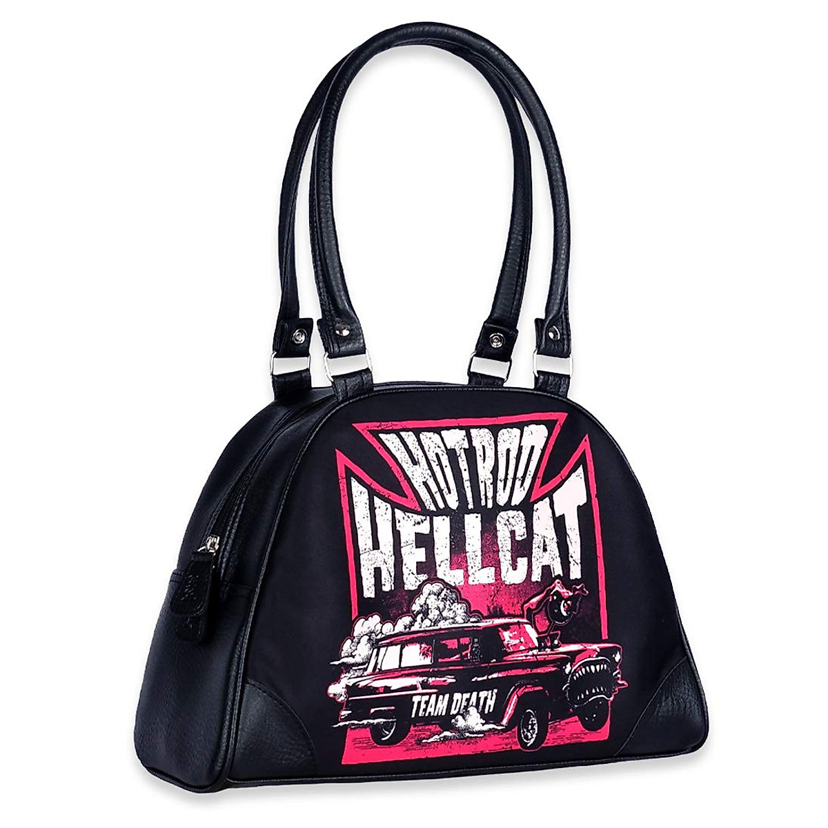 Hotrod Hellcat Bowler Purse Bag (One Size, In God We Trust)