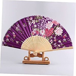 MUSISALY 2pcs Silk Folding Chinese Silk Fans Hand Folding Fans Chinese Hand Fan chinese fan Chinese Folding Fans Japanese Hand Fan collapsible fan hand fans bamboo ancient fan men and women