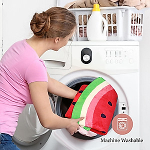 3ft Round Watermelon Rug - Fruit Rug, Memory Foam Circle Rug for Kids Room, Non-Slip Round Carpet, Soft Area Rug for Bedroom, Nursery, Playroom, Classroom, Room Decor