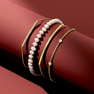 RS Pure by Ross-Simons 0.20 ct. t.w. Diamond Station Bracelet in 14kt Gold