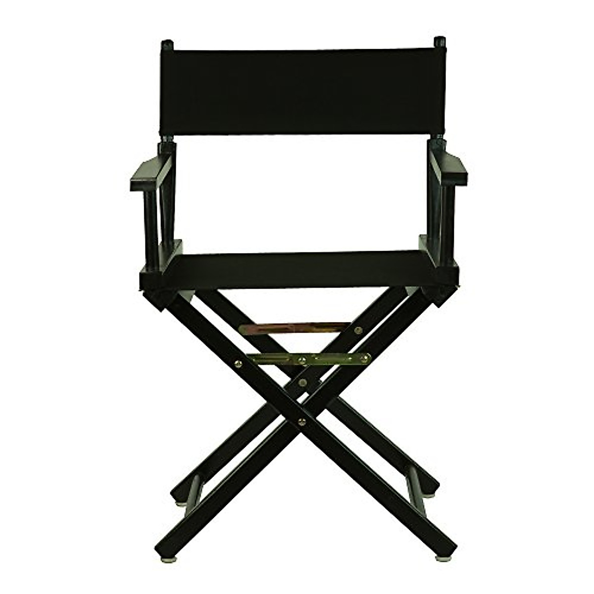 Casual Home Director's Chair ,Black Frame/Black Canvas,18" - Classic Height