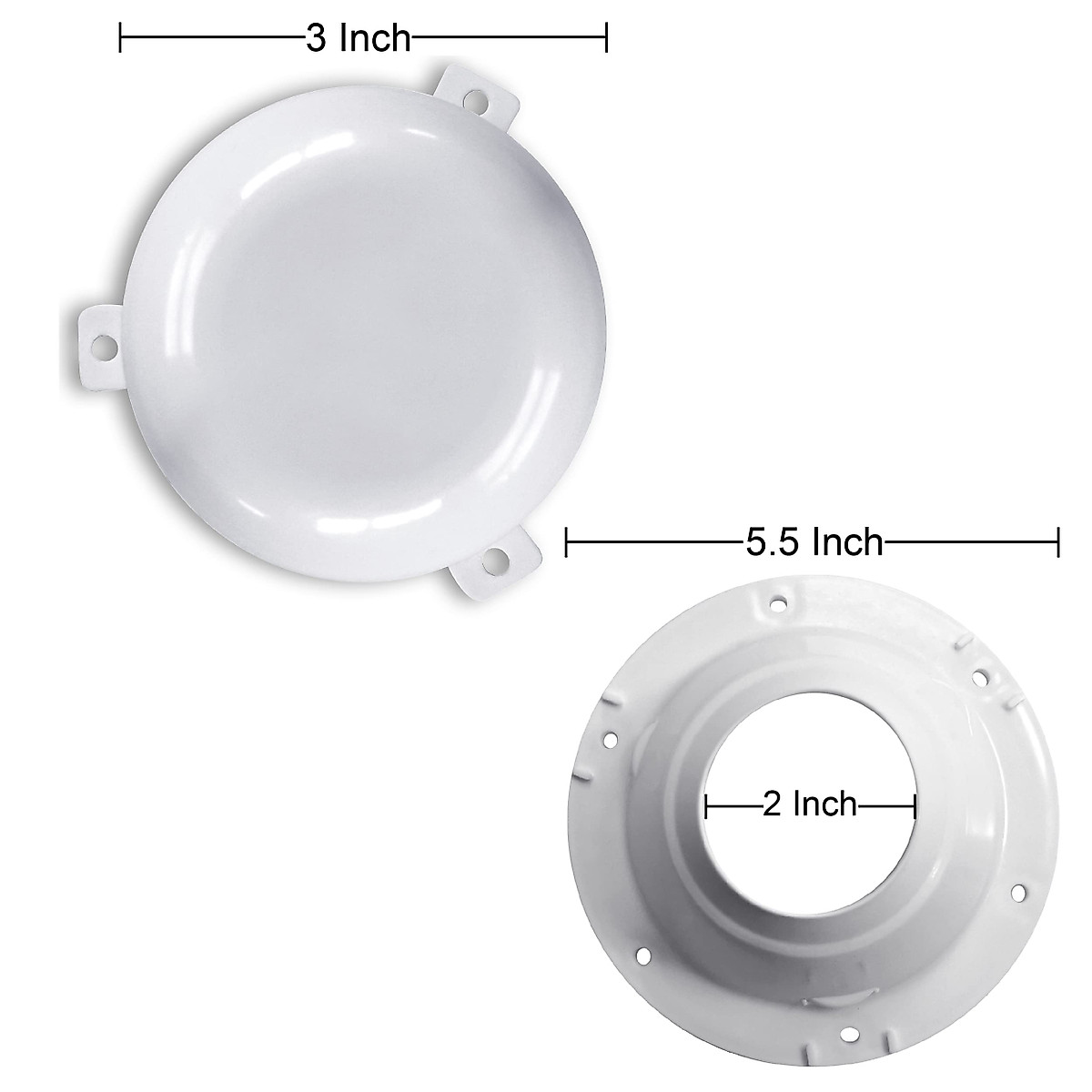 NU-SET | RV Roof Vent Caps | RV Roof Vent Cover | RV Accessories & Door Hardware (White)