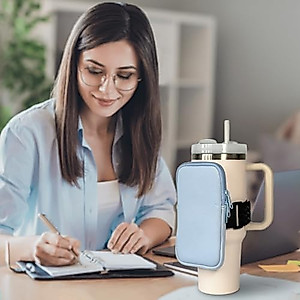 Water Bottle Pouch for Stanley, Water Bottle Accessories, Stanley Fanny Pack, Stanley Tumbler Accessories, Stanley Cup Pouch, Gym Accessories for Women, Stanley 40oz Accessories - Glacial Ice