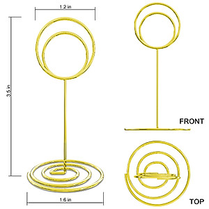 30Pcs 3.35 Inches Table Number Holders Place Card Holders, Gold Steel Clips for Table Numbers, Picture Holders for Tables, Card Holders for Centerpieces, Wedding, Party, Birthday