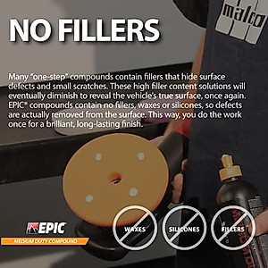 Malco Epic Medium-Duty Compound - Vehicle Paint Correcting and Polishing Compound/Removes Up to P2500 Sand Scratches/Polishes to Deep Showroom Gloss / 32 Oz. (109132)