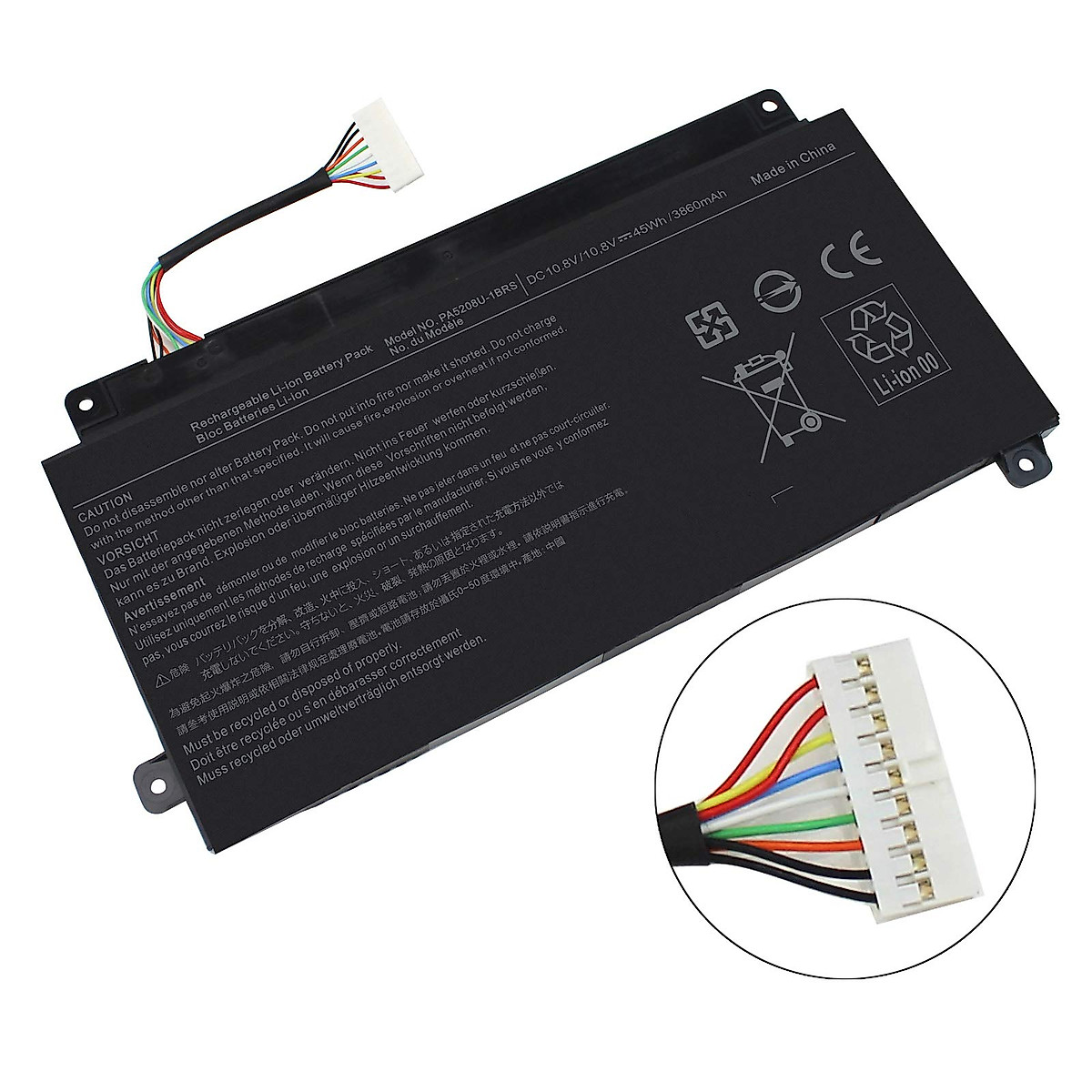 PA5208U-1BRS Battery for Toshiba Chromebook CB35-B3330 CB35-B3340 CB35-C3300 CB35-C3350 Satellite P55W P55W-C5200X P55W-C5314 P55W-C5316 P55W-C5204 P55W-C5208 E45W-C4200X L55W-C5278D L55W-C5259-1
