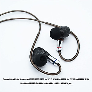 Earphone Cable for Sennheiser IE300 IE600 IE900 SE215 SE846 UE900 TK200, 3.5mm Plug Audio Cable Cord, Upgraded Silver Plated Copper Earphone Wire, 3.9ft