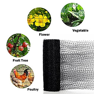 POYEE Garden Netting - 7 x 65 FT Heavy Duty Garden Net for Vegetables and Fruit Trees