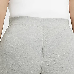 Nike Women's Sportswear Essential Mid-Rise Bike Shorts (Plus Size), Dark Grey Heather/White, 1X