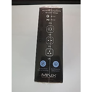 MINIX NEO P3 100W Turbo 4-Ports GaN Wall Charger, 3 x USB-C Port Fast Charging Adapter(Max 100W/20W), 1 USB-A (Max 18W). Compatible with MacBook Pro Air, iPad Pro, iPhone 13,12,Galaxy S9 and More.