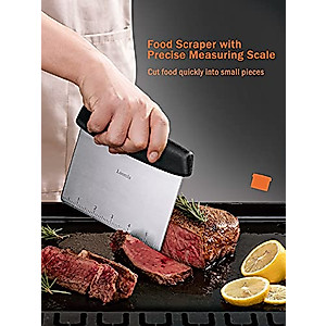 Loomla Griddle Accessories for Blackstone,13 Pc Flat Top Grill Accessories with Scraper, Spatulas, Tongs, 2 Bottles, 4 Egg Rings, Griddle Spatulas Set, Stainless Steel BBQ Accessories for Camping