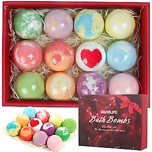 Bath Bombs for Women, 12 Bath Bomb Set Spa Gifts for Women Who Have Everything, Bathbombs Relaxation Self Care Gifts for Her, Birthday Gifts for Mom and Girlfriend