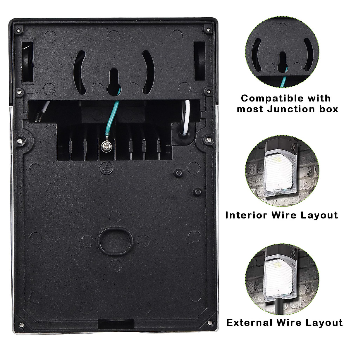 Hykolity Update 30W LED Wall Pack Light with Photocell, 3450LM 5000K Daylight Dusk to Dawn 120V LED Outdoor Wall Mount Light, 150-250W MH/HPS Replacement, Waterproof Security Lighting-4 Pack