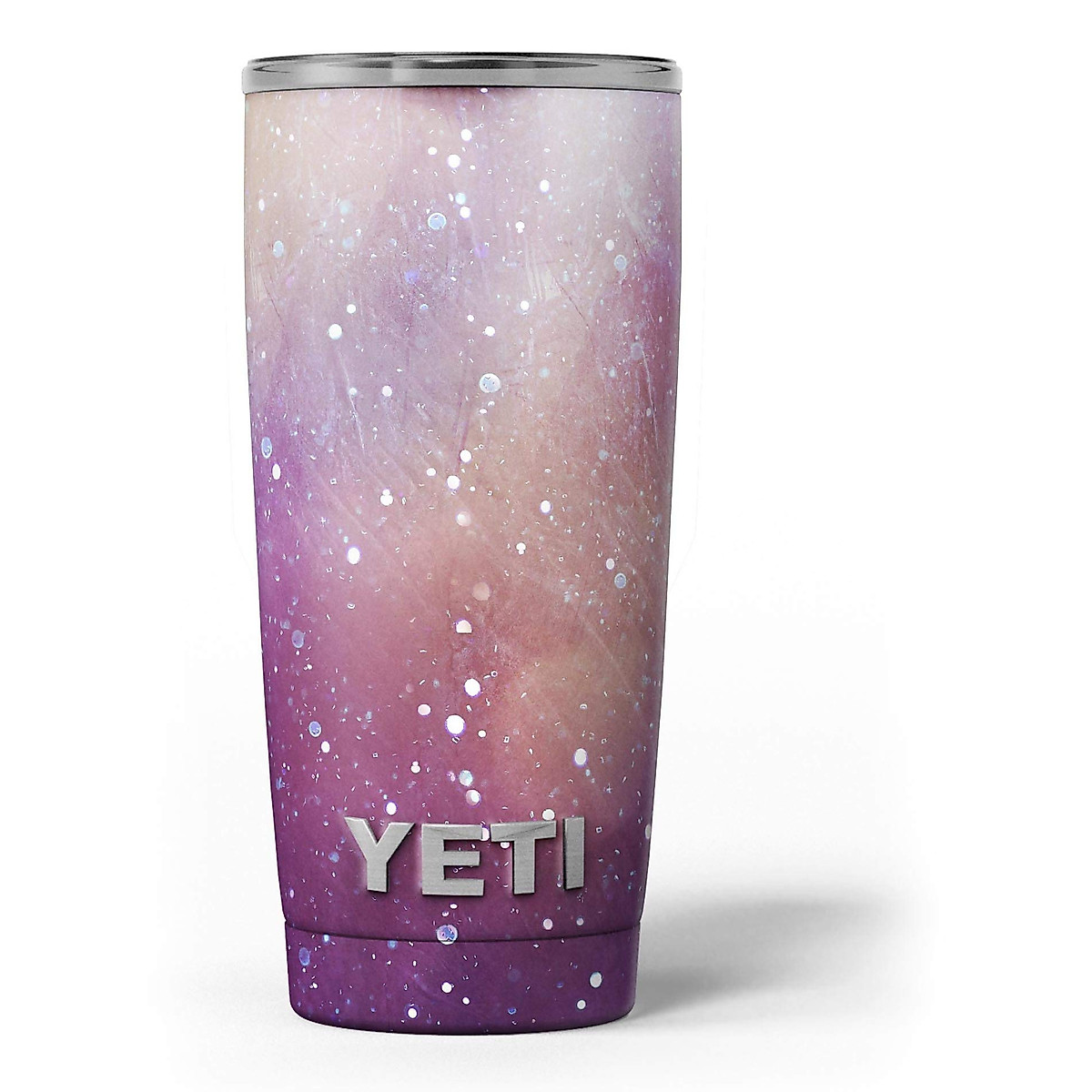 Design Skinz The Grungy Purple and Orange Scratched Surface - Skin Decal Vinyl Wrap Kit Compatible with The Yeti Rambler Cooler Tumbler Cups