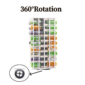 Acrylic Paint Organizer Craft Paint Storage Organizer for Apple Barrel, Folkart,2oz Craft Paints,360° Rotation - 72Holes