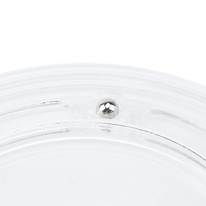 Semetall 4pcs 6" Acrylic Lazy Susan Rotating Swivel Plate Round Turntable Organizer for Makeup Table Kitchen Cabinet Spice Rack Cake,Clear