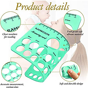 Nipple Ruler, Nipple Rulers for Flange Sizing Measurement Tool, Pink Soft and Silicone Flange Size Measure for Nipples, Breast Flange Measuring Tool Breast Pump Sizing Tool - New Mothers Musthaves