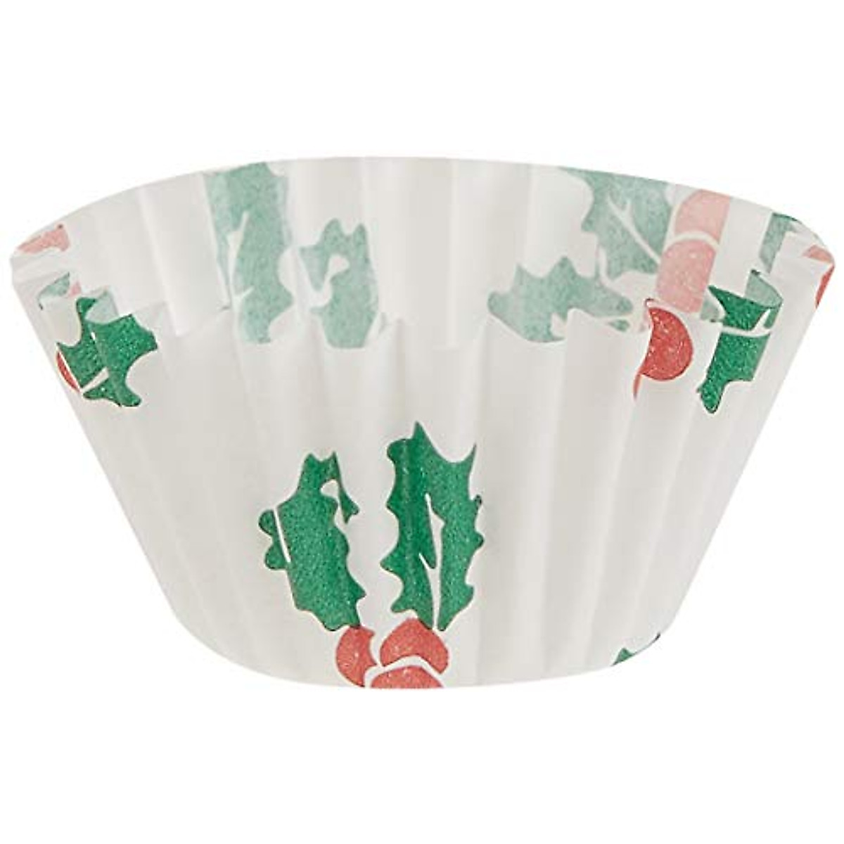 Fox Run Christmas Disposable Bake Cups, 1.5 x 1.5 x 0.75 inches, White