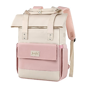 Janiful Convertible Backpack Tote,Work backpack for Women,Teacher Nurse Tote Backpack with USB Charging Port,Anti Theft for Travel Airline,Wide Top Open Bookbag fits 15.6 Inch Laptop