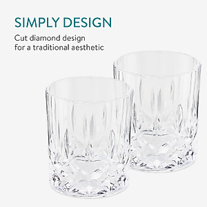 Navaris Glass Whiskey Tumblers (Set Of 4) - 9.8 oz Drinking Glasses And Gift Box - For Daily Use, Parties and Social Gatherings - Dishwasher-Safe