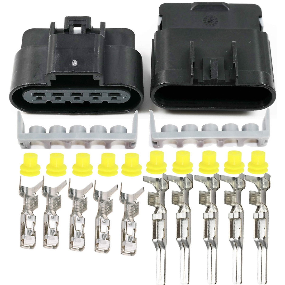 Aptiv 5-PIN GT-280 Series 25 Amps Sealed Connector Set Wire Gauge 16 18 GA