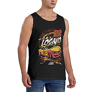 ASFRSH Joey Logano 22 Men Sleeveless Garment Sport T-Shirt Athletic Undershirt Tank Top Shirt Quick Dry Men's Tee Black