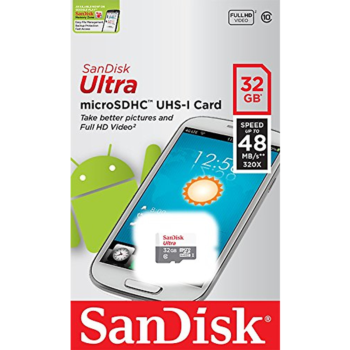 SanDisk 32GB 32G Ultra Micro SD HC Class 10 TF Flash SDHC Memory Card - SDSQUNB-032G-GN3MN