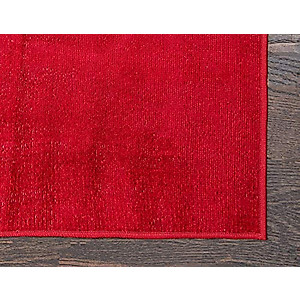 Unique Loom Williamsburg Collection Area Rug - Solid (4' 1" x 6' 1" Rectangle, Burgundy)