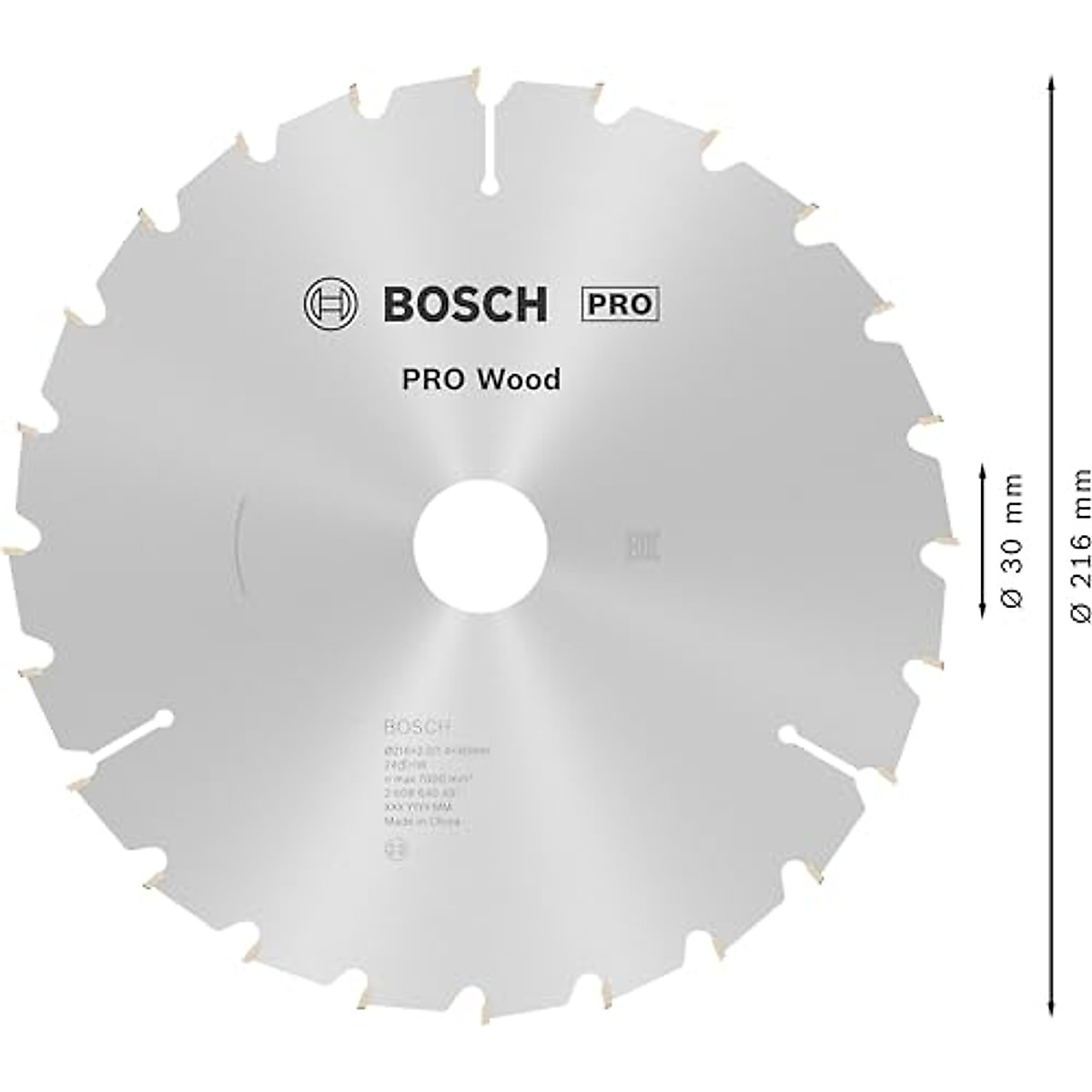 Bosch 2608640431 Circular Saw Blade "Top Precision" Opwob 8.5inx30mm 24T