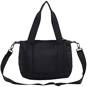 BODHI Metro Soft Puffy Midi Shoulder Bag with Crossbody Strap - Black
