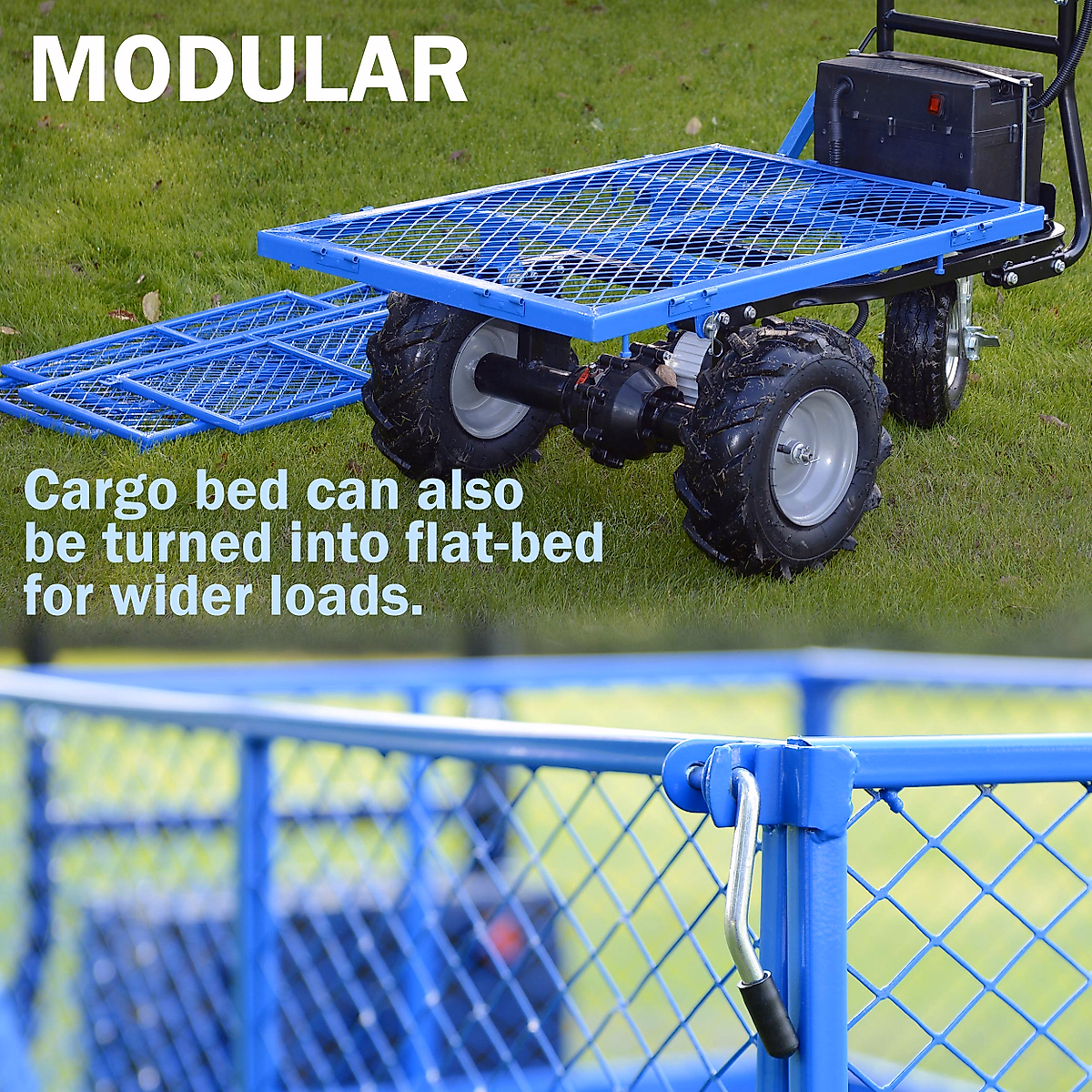 G GreatCircleUSA Mini Wood Chipper Shredder Mulcher & Landworks Utility Cart Hand Truck [Bundle Deal]