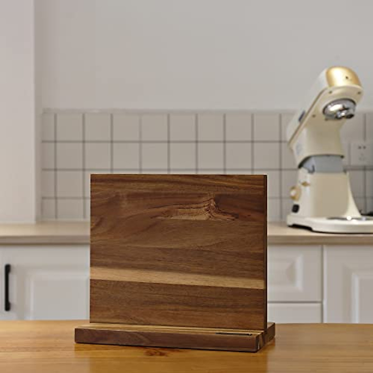 YOUSUNLONG Magnetic Knife Block - Magnetic Knife Holder - Magnetic Knife Stand - Double Sided Magnetic Acacia Wood - Holds 10 inch knives - Large Cutlery Display Stand and Storage Rack