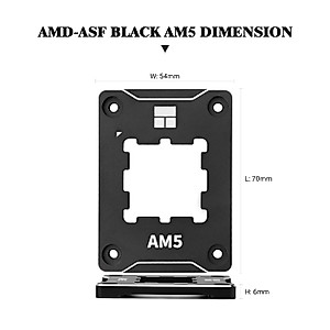 Thermalright ASF-Black AM5 CPU Holder, Corrective Anti-Bending Fixing Frame, AM5 Full-fit Fixed Non-Marking Mounter, AM5 Anti-Bending Contact Frame, CPU Cooler Standard