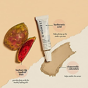 Honest Beauty Deep Hydration Eye Cream with Hyaluronic Acid + Chamomile & Calendula | EWG Certified + Dermatologist Tested + Hypoallergenic & Cruelty Free | 0.5 fl. oz.