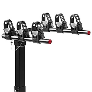 Retrospec Lenox 2-5 - Bike Hitch Rack for Cars, Trucks, SUVs with 2” Hitch | Foldable Steel Frame with Anti-Rattle Adapter, Tie Down Cradles and Straps - Fits Most Frames
