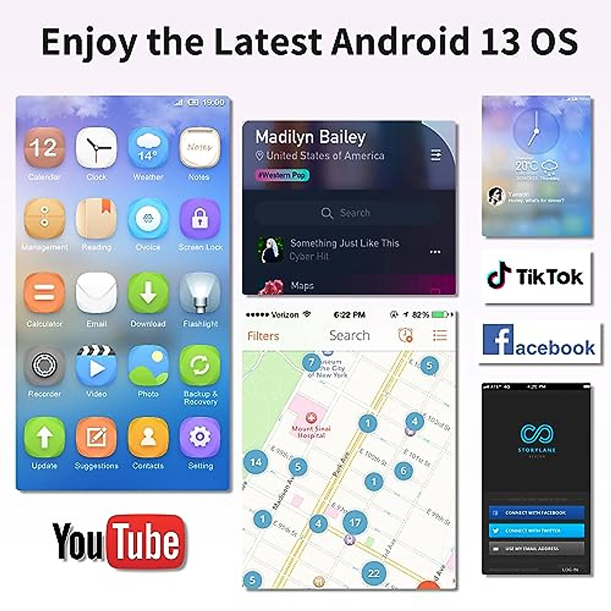 viqee S23U Cell Phone 5G Unlocked Phone,Smartphone with Tool Pen, Android 13.0 Cell Phone 6GB+256GB Full Netcom Support Dual SIM Dual Standby (Green)